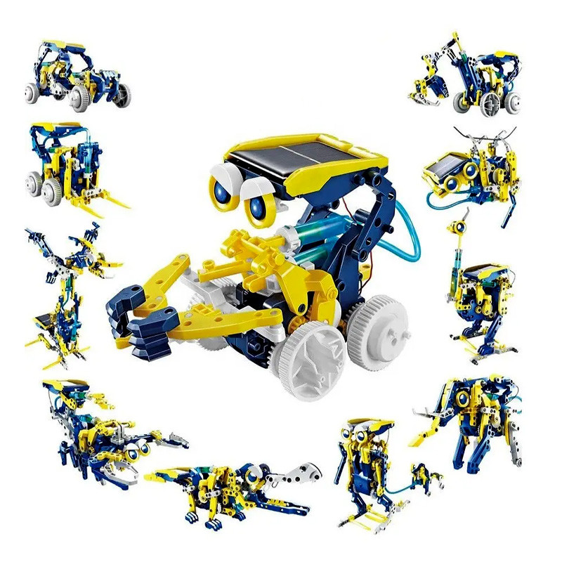 Дитячий навчальний конструктор-робот 11 в 1 Solar Robot Animals роботи ...