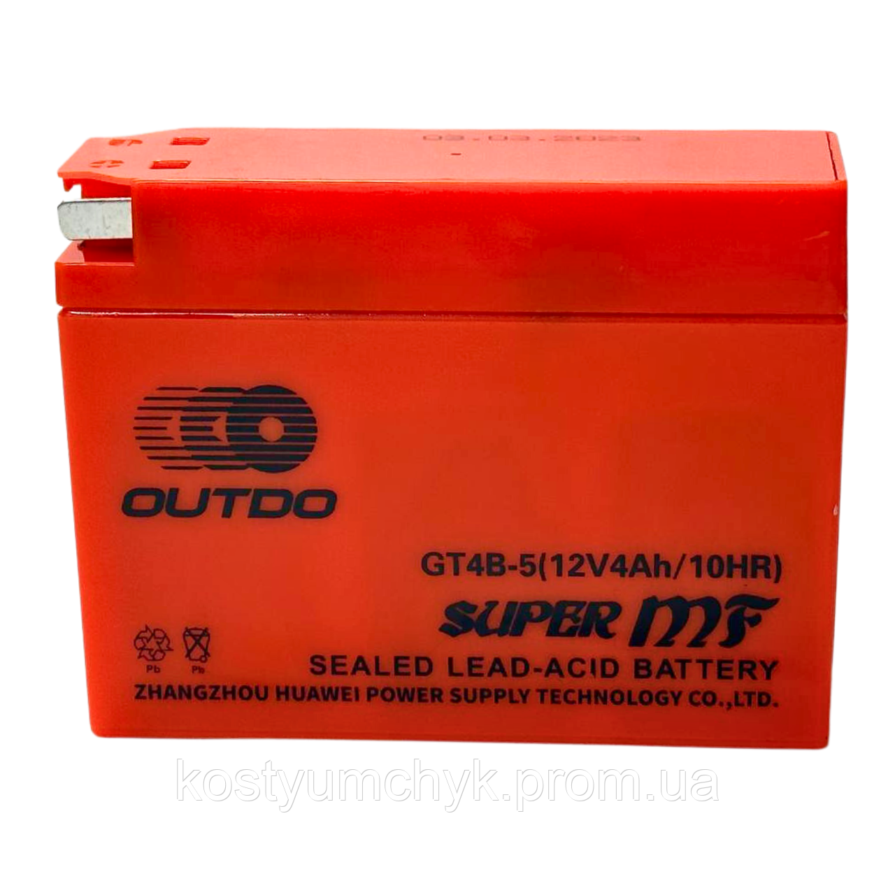 Купить Аккумулятор GT4B-5 12V4Ah/10HR кислотный таблетка узкая 03.03.23 ...