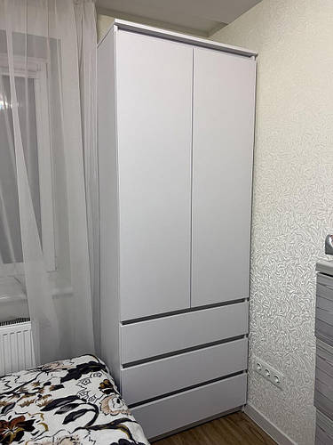 Купити Шафа для спальні біла з висувними ящиками шириною 80 см, ціна ...