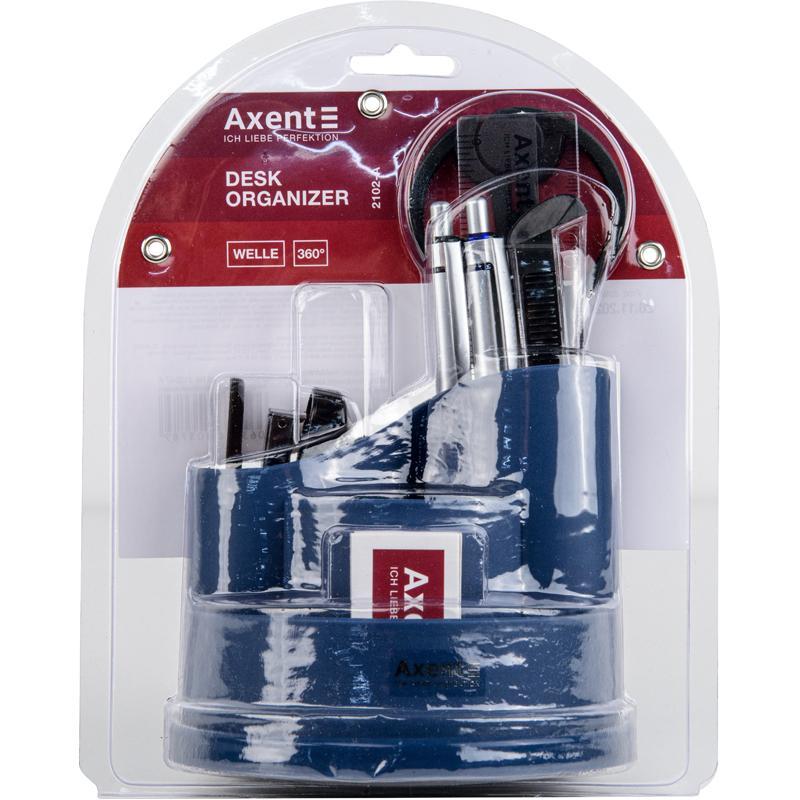 Подставка настольная органайзер с наполнением Axent Welle 2102 синий индиго (ID#1820994446 ...