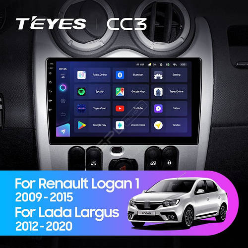 Teyes CC3 Renault Logan 1 Sandero Lada Lergus largus Dacia 2010-2015 9 ...