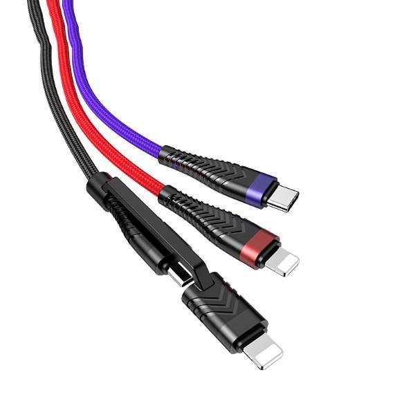У нас: У нас: Кабель combo Micro USB/Lightning+Type-C+lightning JOYROOM ...