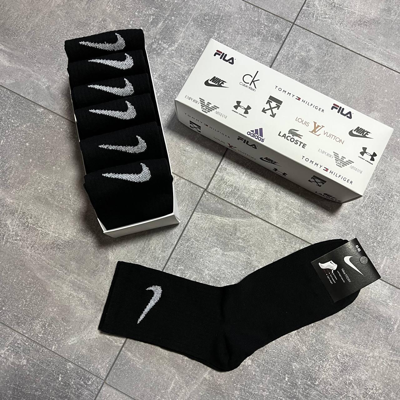 Купить Носки Nike набор 3 пар в коробке Високие спортивные носки Найк ...