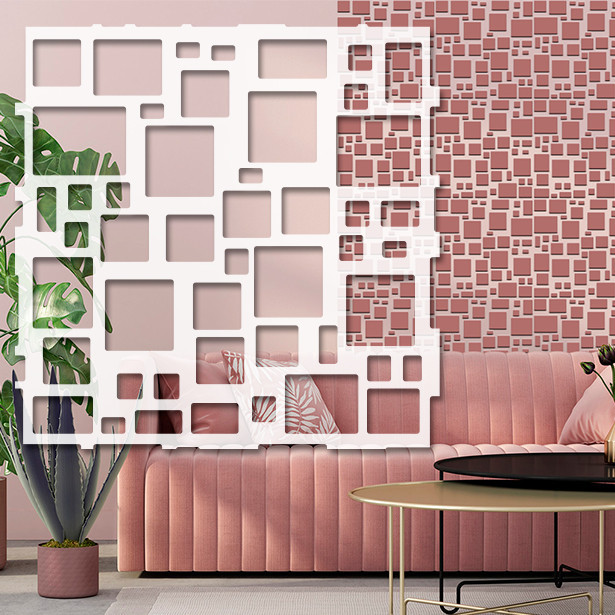 Трафарет для Штукатурки Декоративний Багаторазовий Пластиковий 500х500 ...