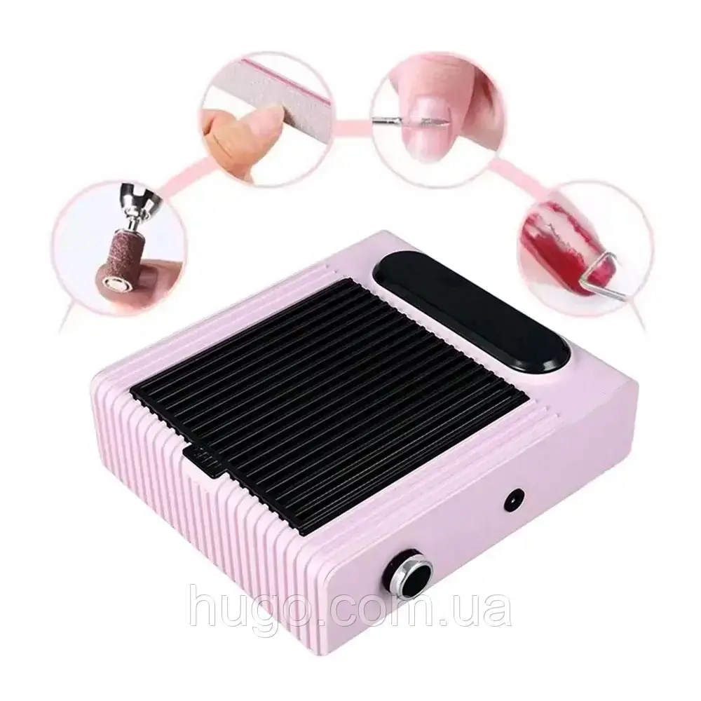 Маникюрная вытяжка с НЕРА фильтром на 100W Розовый Bucos Cyclone V1 ...