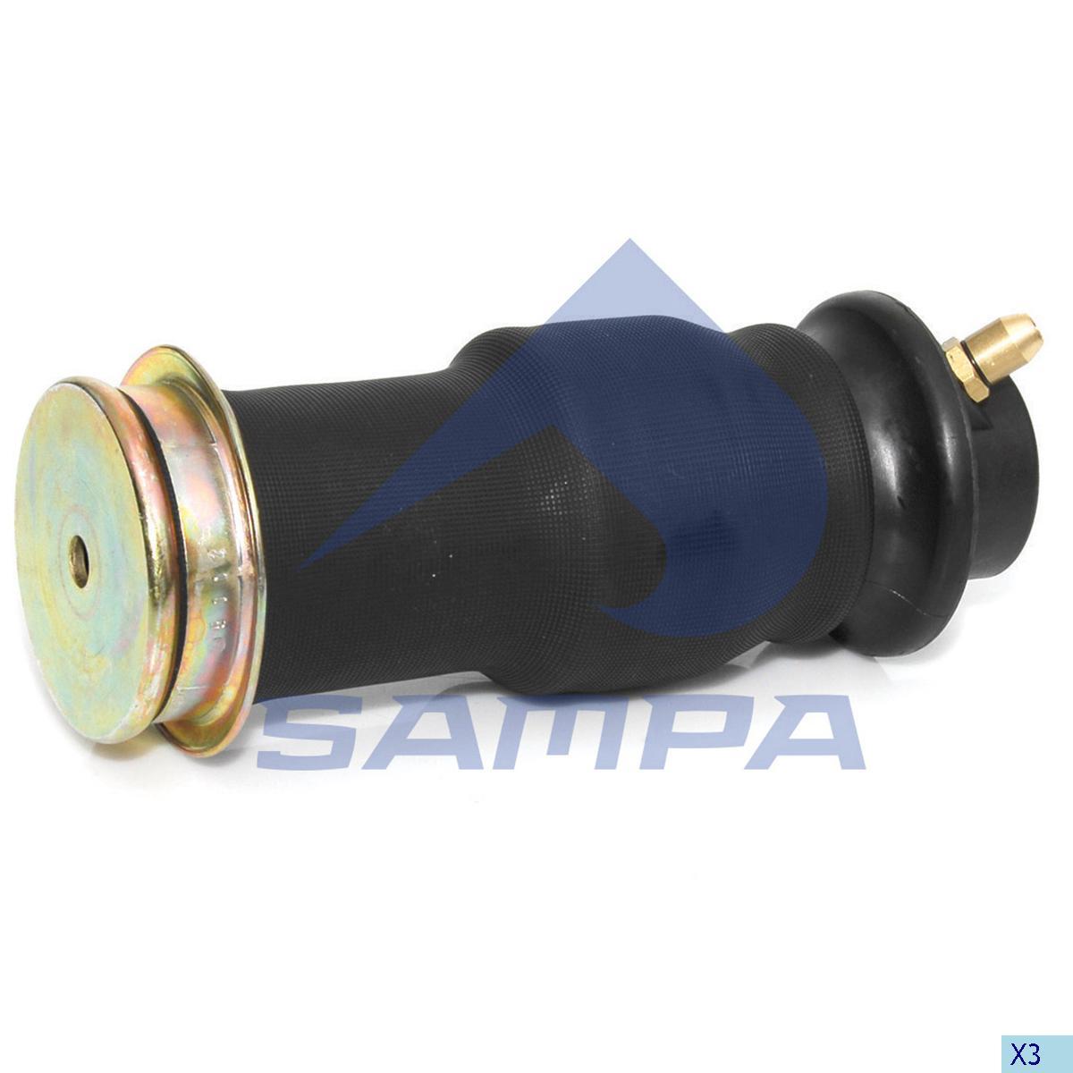 Купить Пневморессора кабины SCANIA (пр-во Sampa) 040.151-01, цена 1399 ...