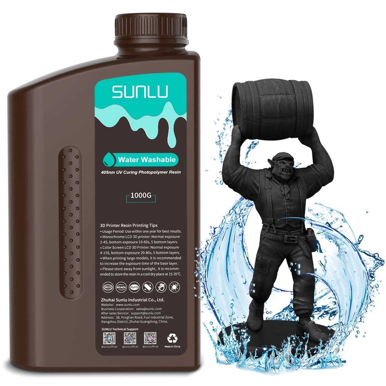 Смола SUNLU Water Washable Чёрная — Купить Недорого на Bigl.ua (1822748767)