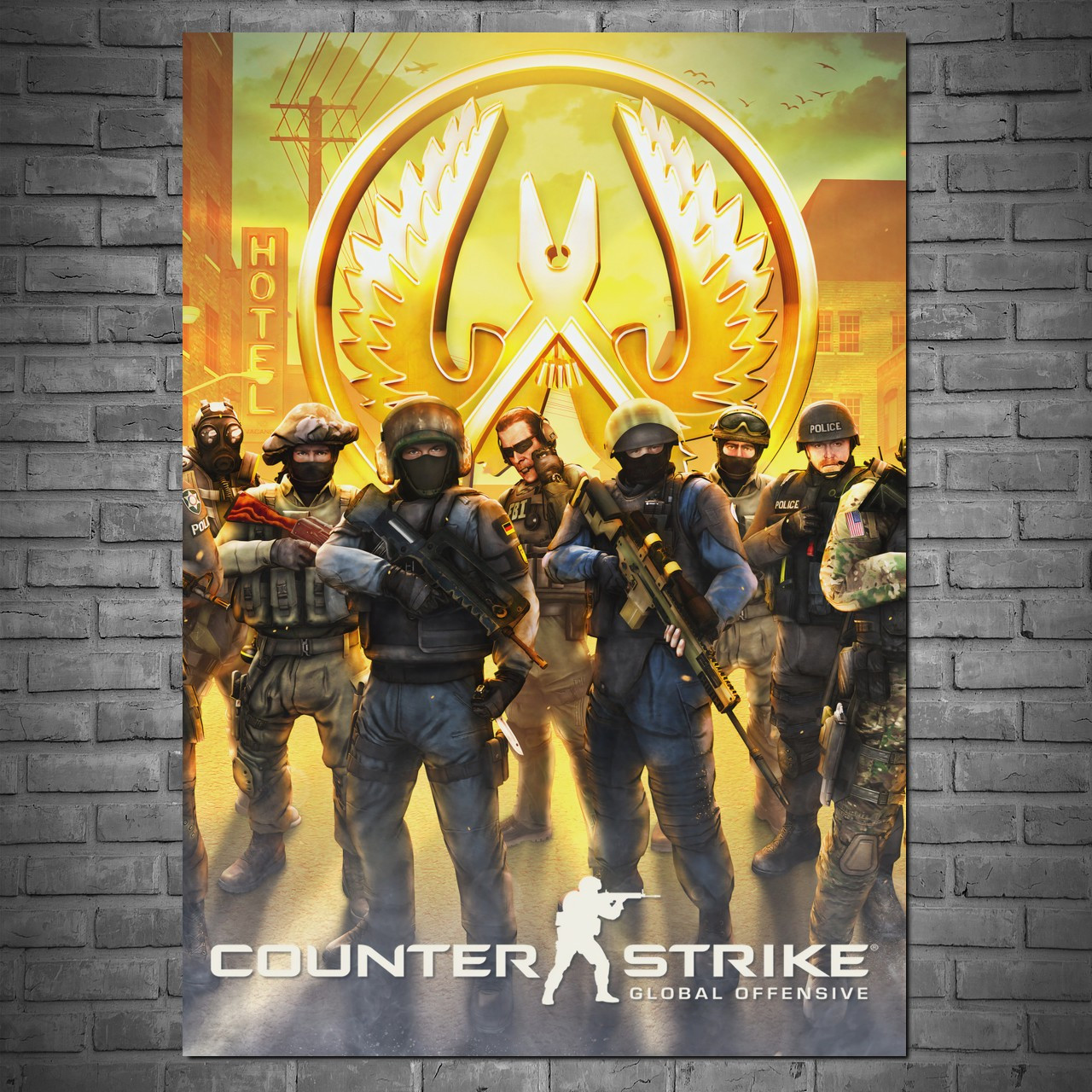 Плакат "Контрстрайк, Counter-Strike, CS, Global Offensive", 60×43см ...