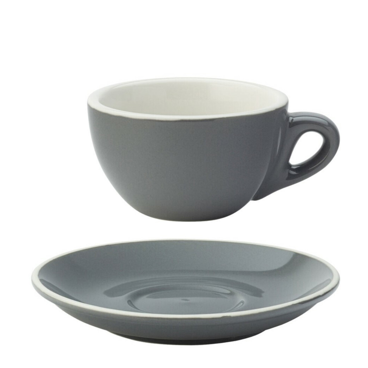 Чашка с Блюдцем Капучино 180 Мл, Серая (UTOPIA) — Купить Недорого на ...