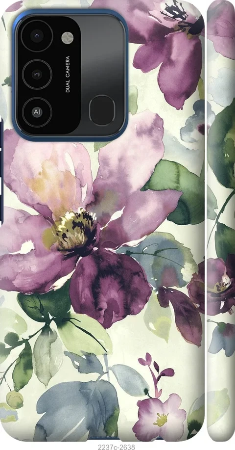 На Tecno Spark Go 2022 KG5m Цветы Акварелью "2237c-2638-58323" — Купить ...