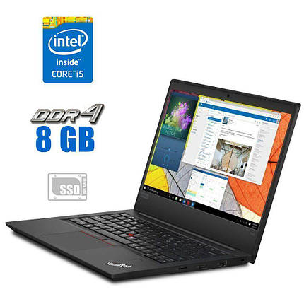 Ультрабук Lenovo ThinkPad E490/14"/Core i5-8265U 4 ядра 1.6GHz/8GB DDR4 / 256 GB SSD /UHD ...