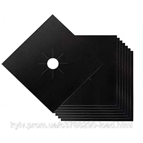 Накладки на плиту (многоразовые, 4 шт, можна мыть, черные) (ID ...