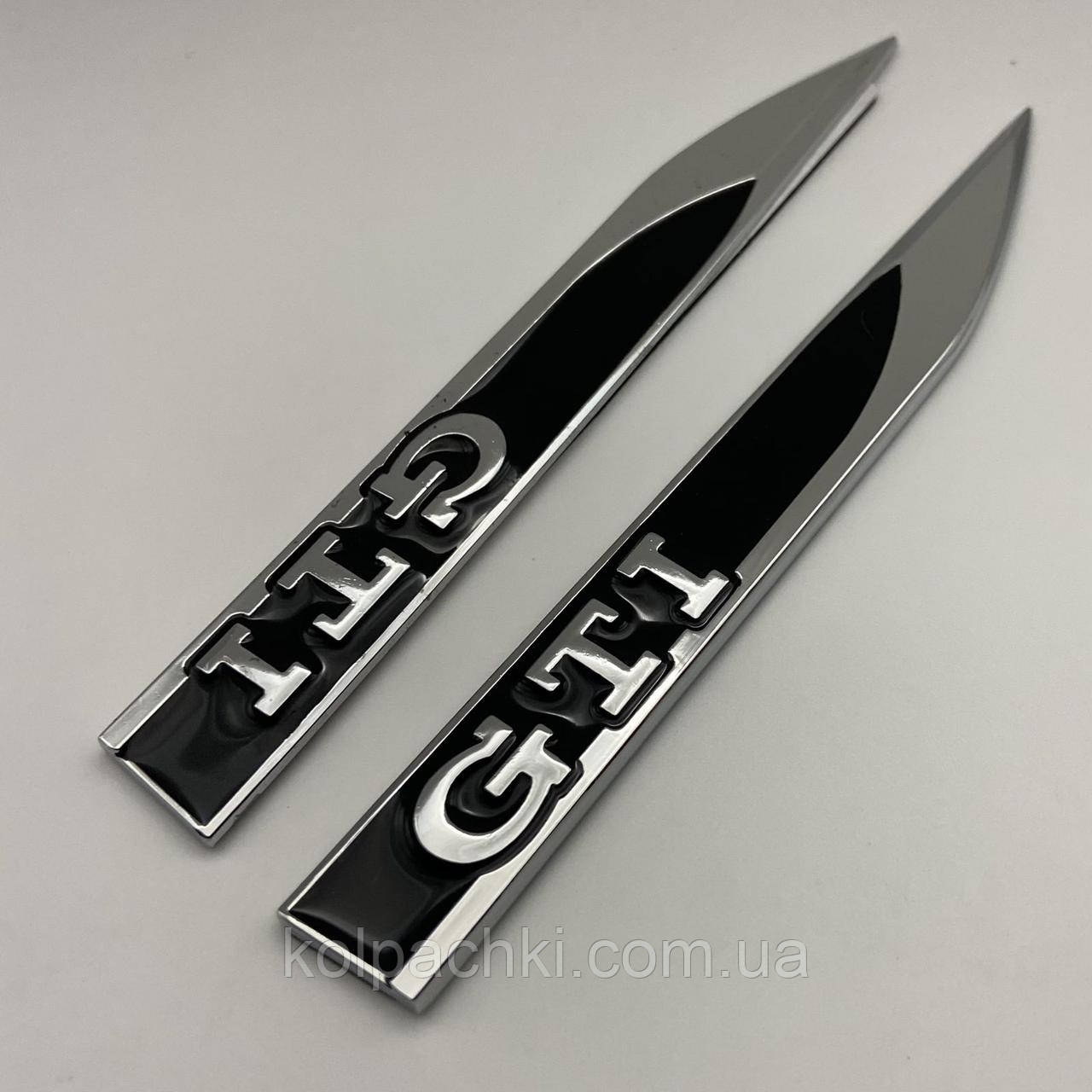 Таблички металлические на крыло GTI Шильдик на крыло пара фольцваген ...