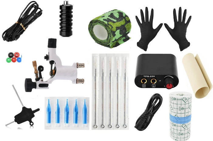 Тату набор для начинающих с белой роторной тату машинкой (ID#1823627803 ...