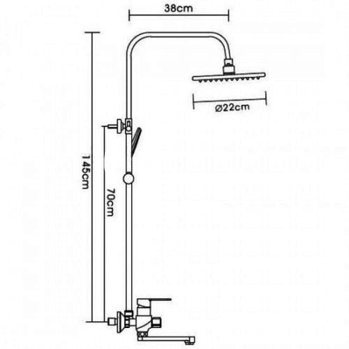 Купить Душевая система с тропическим душем и смесителем Frap F2441 цвет белый хром глянцевый ...