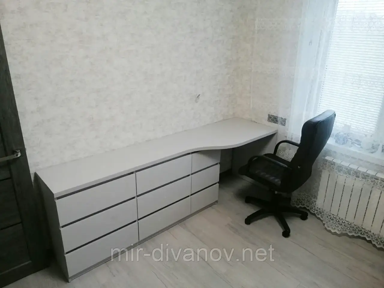 Стіл комод на 9 ящиків серія Лайт Еко Світлосірий купити недорого від виробника