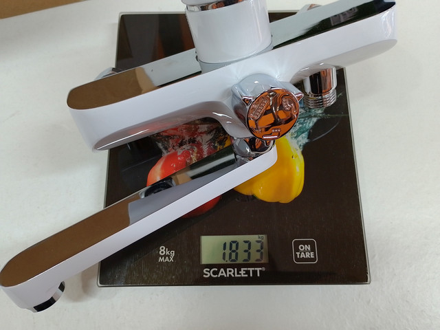 Купить Душевая система с тропическим душем и смесителем Frap F2441 цвет белый хром глянцевый ...