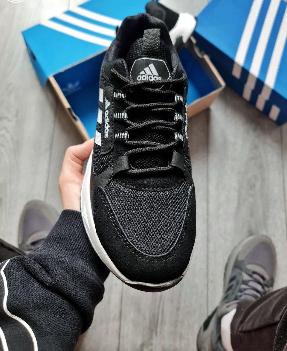Кроссовки мужские Adidas на Пенке Черно-Белые Легкие Адидас Пена 41 ...
