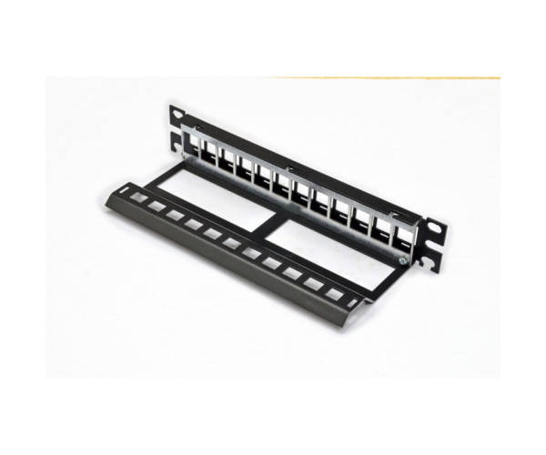 Патч панель 10", 1U, під 12 модулів KeyStone (slim), з заднім ...