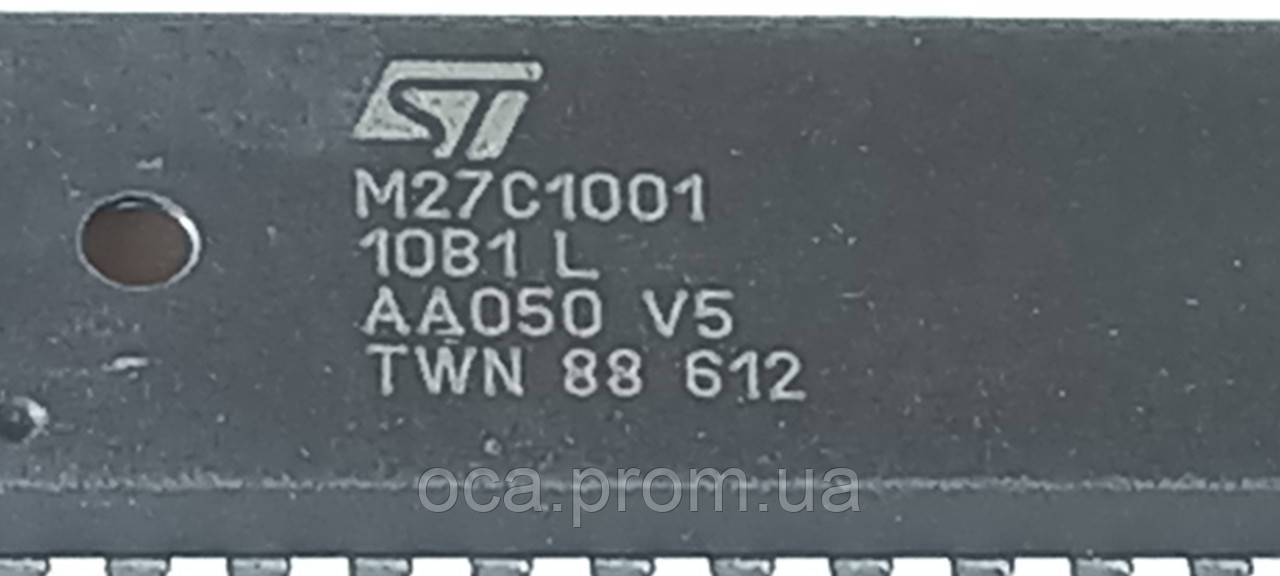Мікросхема Пам'ять STMicroelectronics EPROM M27C1001-10B1 L 32-PDIP 1Mb (128K x 8) оригінал (ID ...