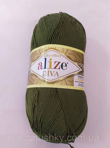 Купить Пряжа Alize Diva color 273 хаки, цена 75 ₴ — Prom.ua (ID#1824830797)