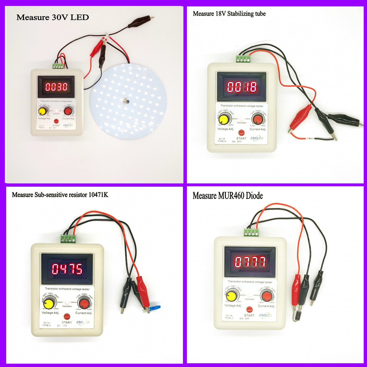 Тестер транзисторов IGBT, MOS, светодиодов, триодов, диодов ...