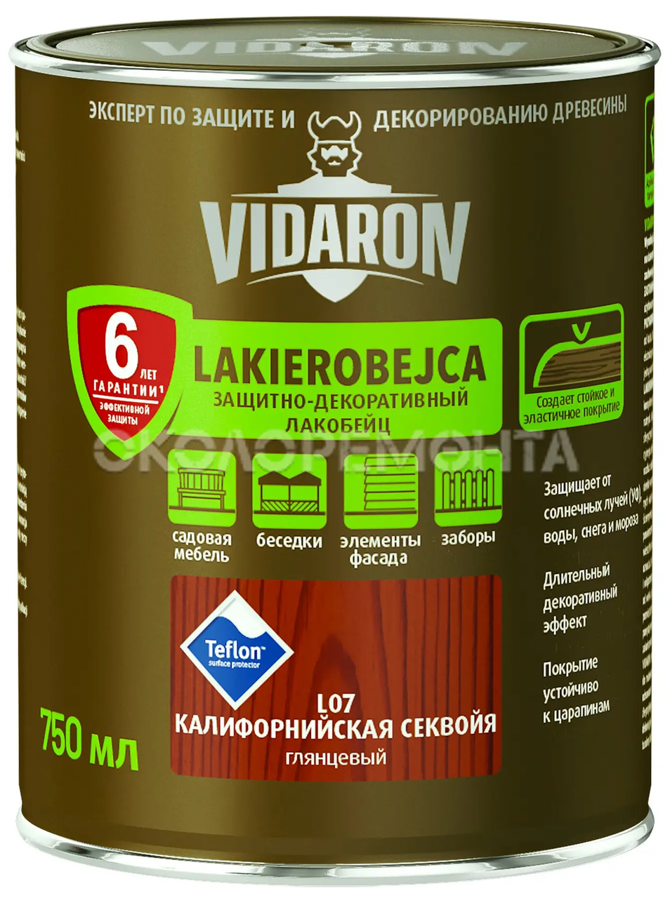 Купити Захисний Лак-морилка Vidaron Лакобейц 0,75 л антисептичний ...