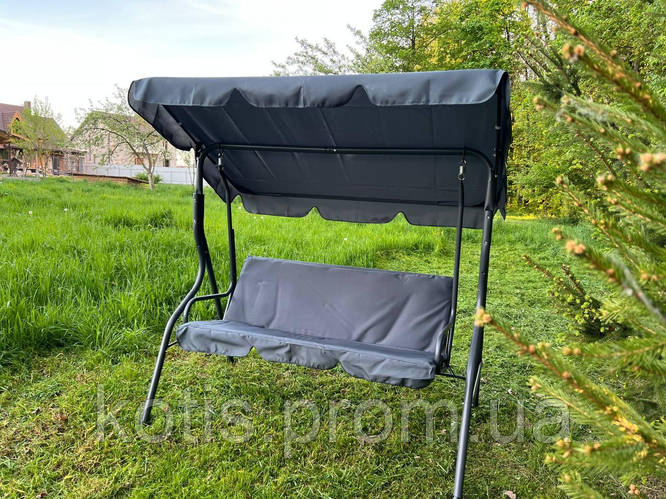 Купить Качеля садовая 3-х местная черная, цена 3800 грн — Prom.ua (ID ...