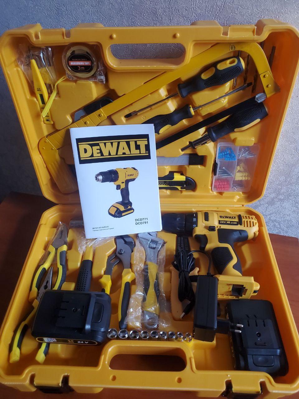 Купить Шуруповерт аккумуляторный Dewalt DCD 791 (24V, 5AH) с большим ...