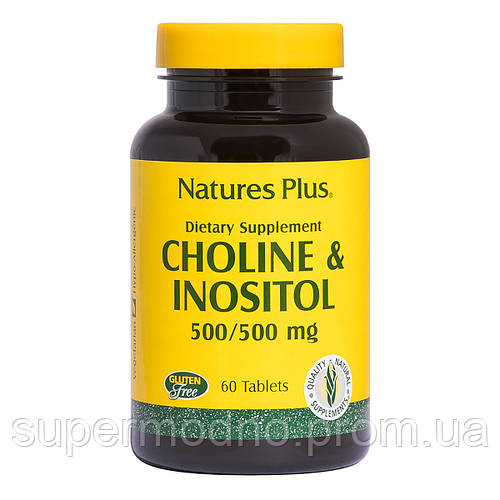 Купить Холин и инозитол Natures Plus 500 500 мг 60 таблеток NTP2134 MN ...