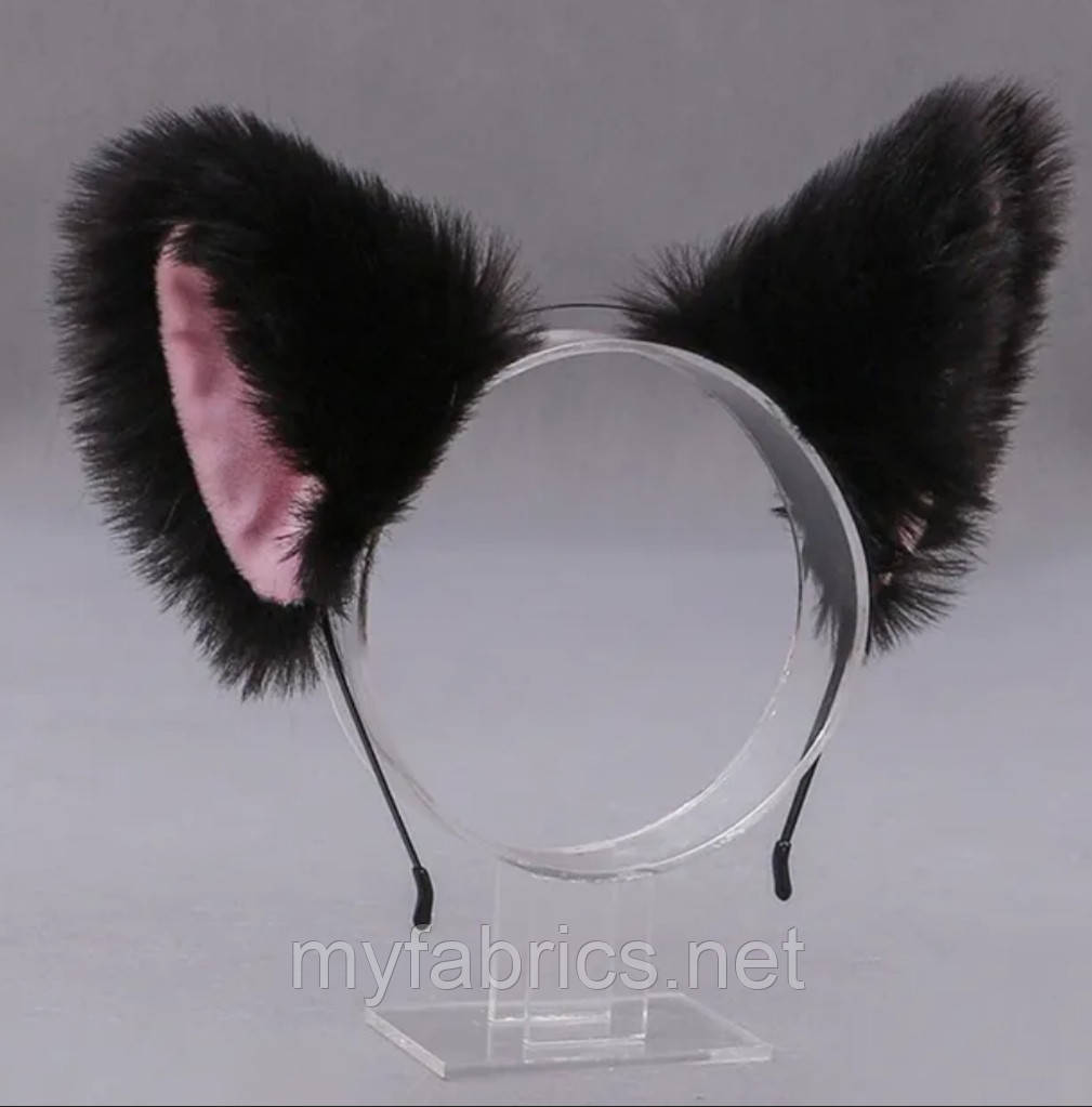 Ушки кошачьи меховые черный: продажа, цена в Днепре. Аксессуары для ...