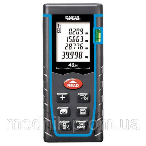 Купить Дальномер лазерный MASTERTOOL 0.05-40 м 2 мм м чехол 30-0940 MD, код: 7233588, цена 1918. ...