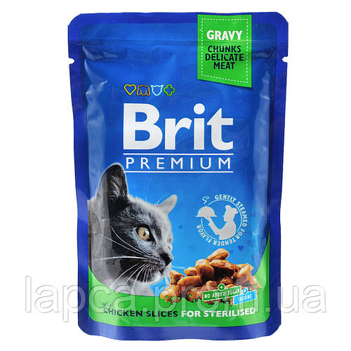 Купить Корм Brit Premium консервированный для стерилизованных кошек ...