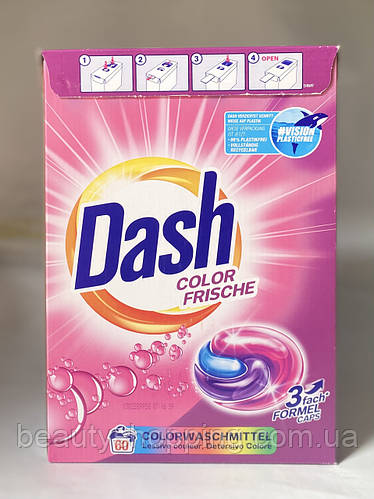 Dash Color Frische капсулы для стирки цветного белья 3в1 60 штук (ID#1806135144), цена: 582 ...