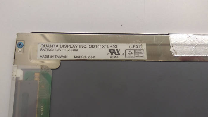 Купити Матрица QUANTA DISPLAY INC, QD141X1LH03, 14 1 ", 20-Pin, CCFL 1 ...