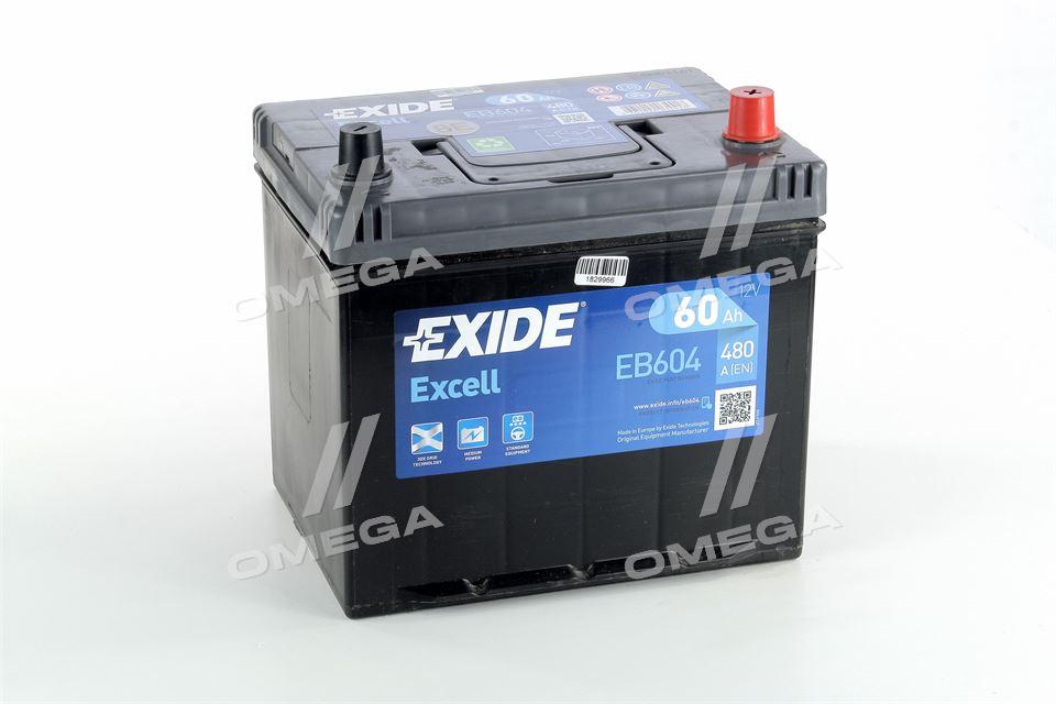 Аккумулятор 60Ah-12v Exide EXCELL(230х172х220),R,EN480 Азия EB604 (ID ...