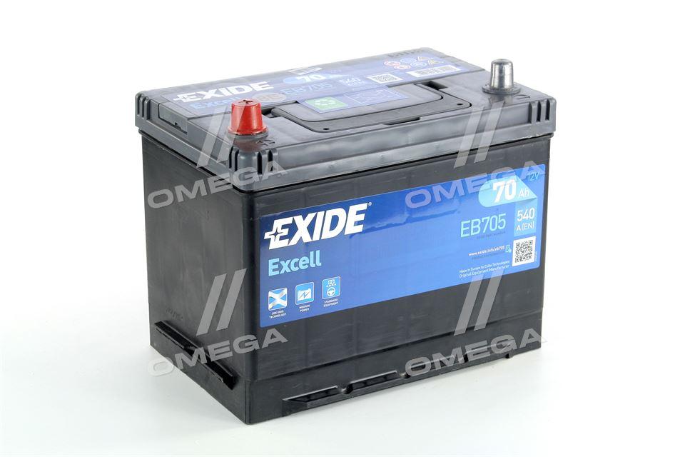 Аккумулятор 70Ah-12v Exide EXCELL(266х172х223),L,EN540 Азия EB705 ...