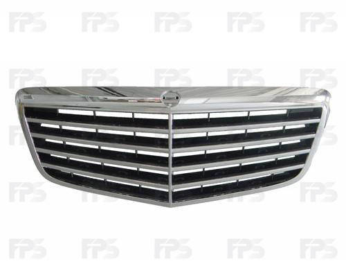 Решетка радиатора Mercedes E-Class W211 06-09 комплект, хром/черная ...