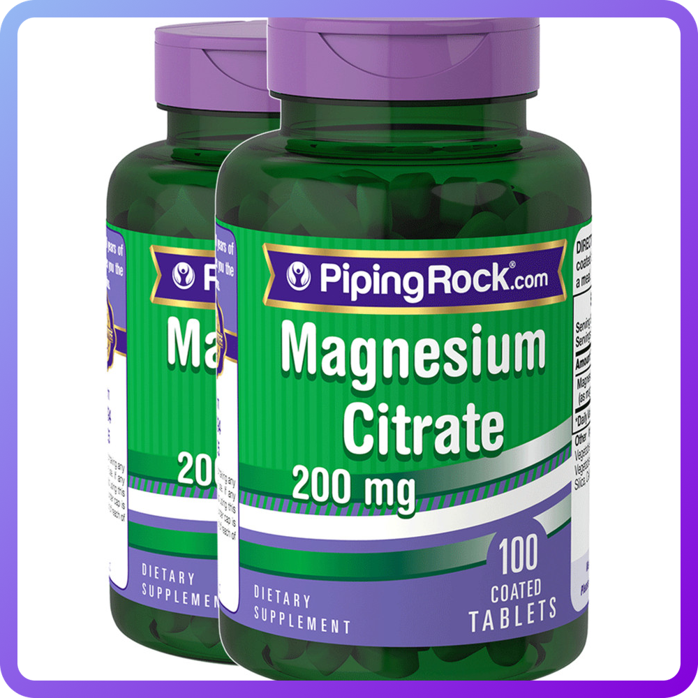 Купить Магний Piping Rock Magnesium Citrate 200 мг 100 капс (109854 ...