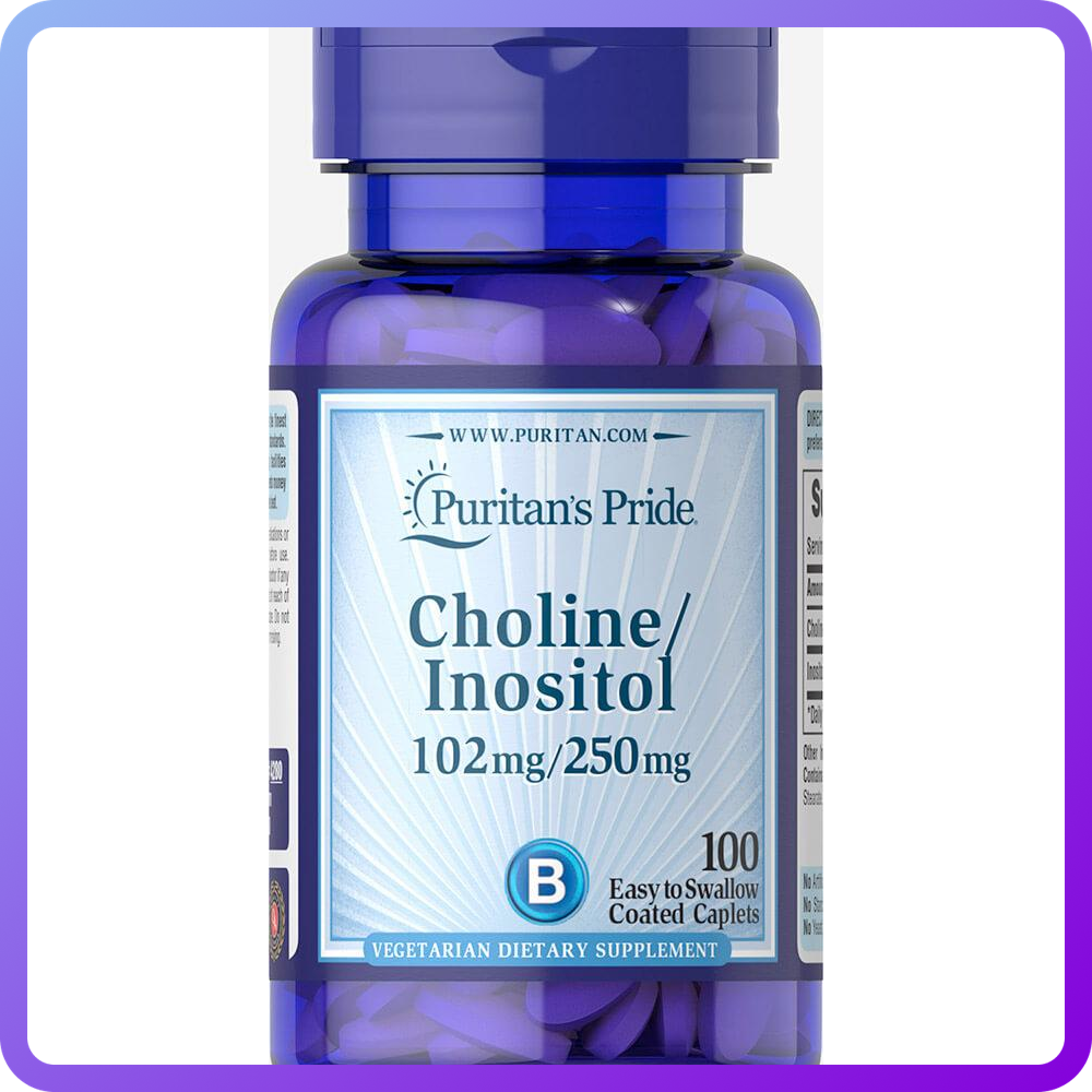 Холин Битартрат Инозитол Puritan's Pride Choline Bitartrate Inositol ...