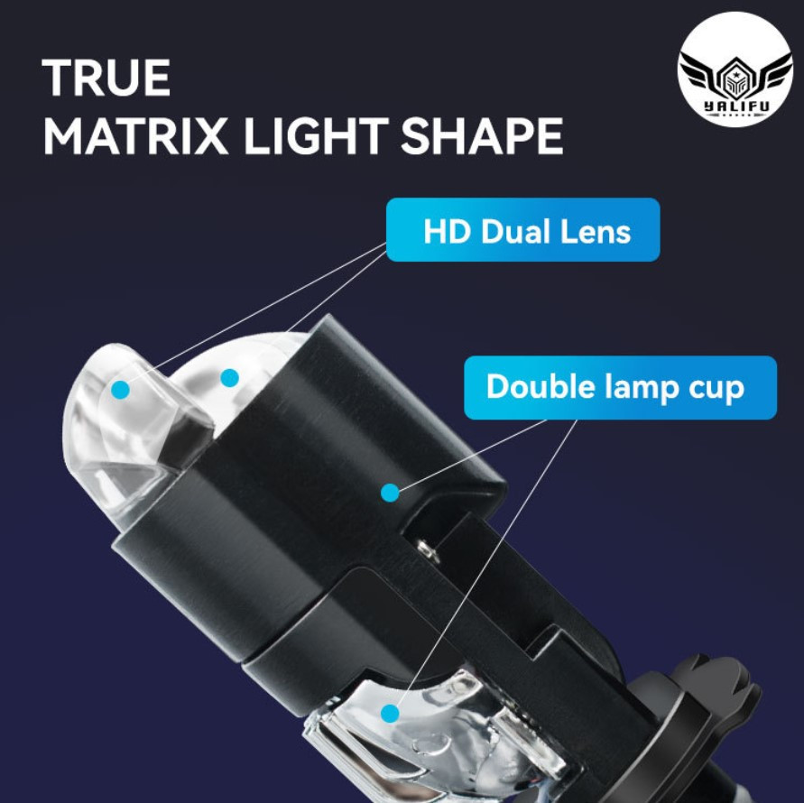 Лампы BI-LED мини-линзы K10 "H4 MINI LED LENS"(+150%, 48000Лм, 6000К, 9 ...