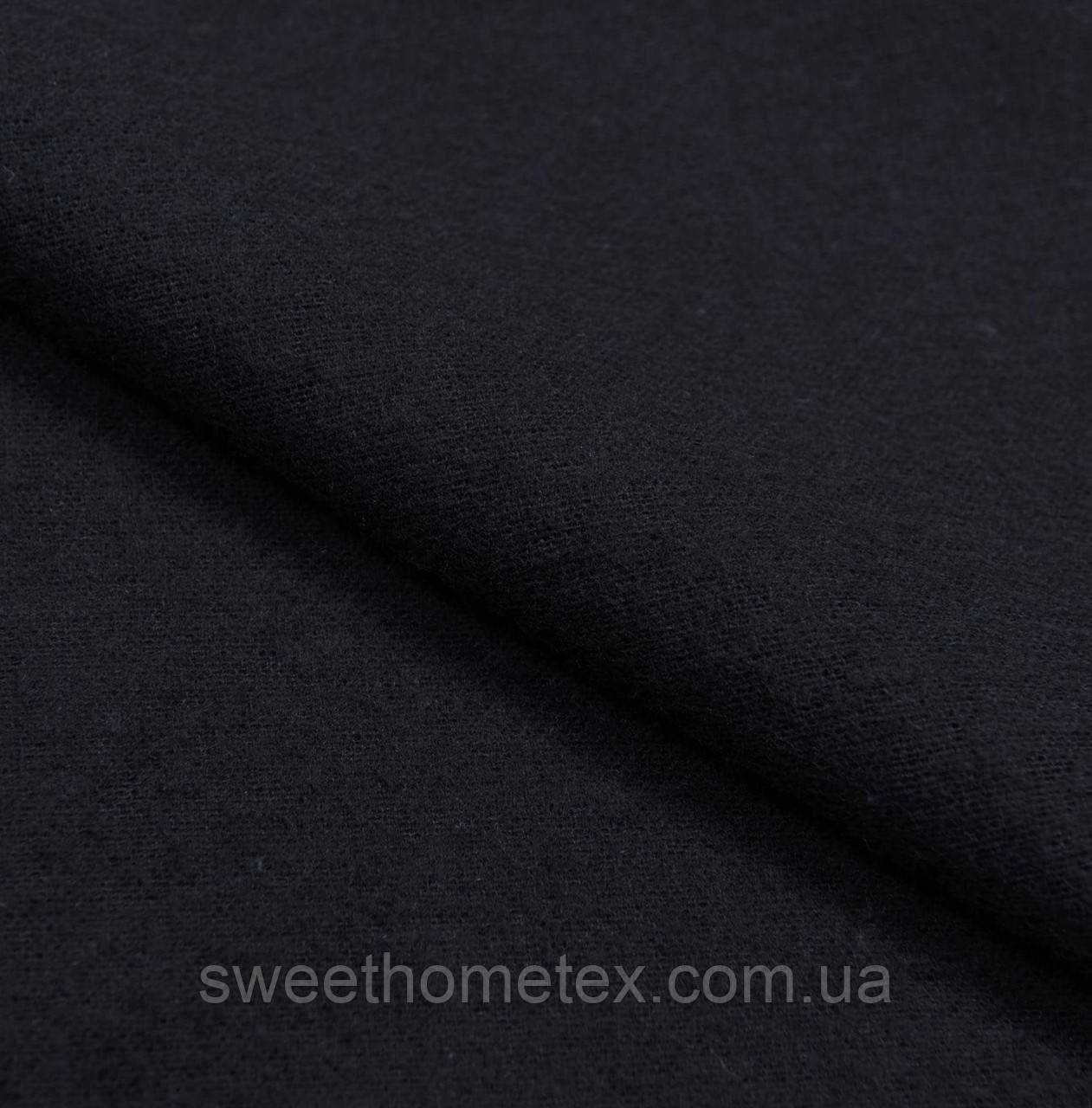 Ткань фланель байковая однотонная гладкокрашенная черная (ID#1830688435 ...