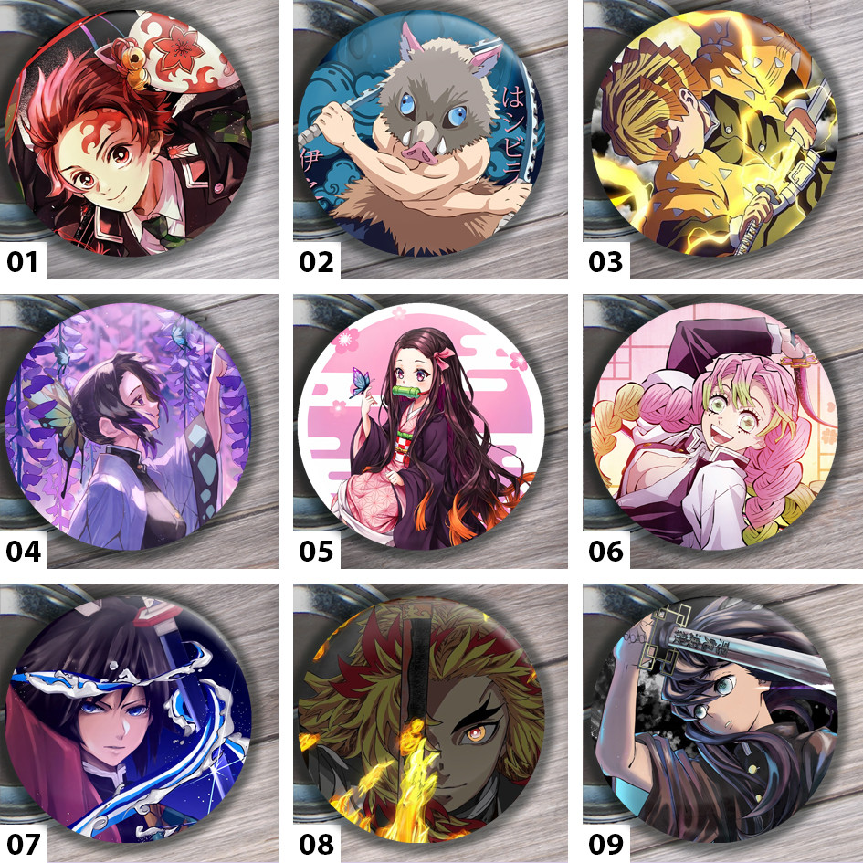 Набір значків аніме: Клинок, який знищує демонів / Demon Slayer ...