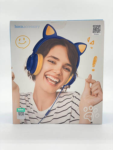 Купить Беспроводные наушники Hoco W36 Cat ear Midnight Blue, цена 375 ...