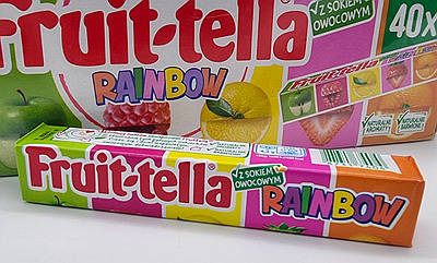 Жувальні цукерки Fruit-tella Rainbow веселка 41 г (58146), ціна: 20 ...