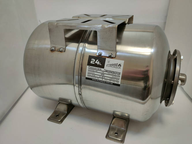 Купити Гідроакумулятор неіржавка сталь 24 літри Euroaqua розширювальний для насосної станції ...