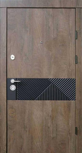 Двері Qdoors Ультра Сопрано-М 950 Пр спил дерева коньячний + вічко ...