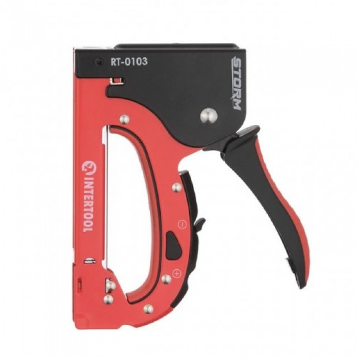 Купити Текер будівельний степлер для скоби 11.3*0.7*4-14 мм INTERTOOL RT-0103, ціна 455 грн ...