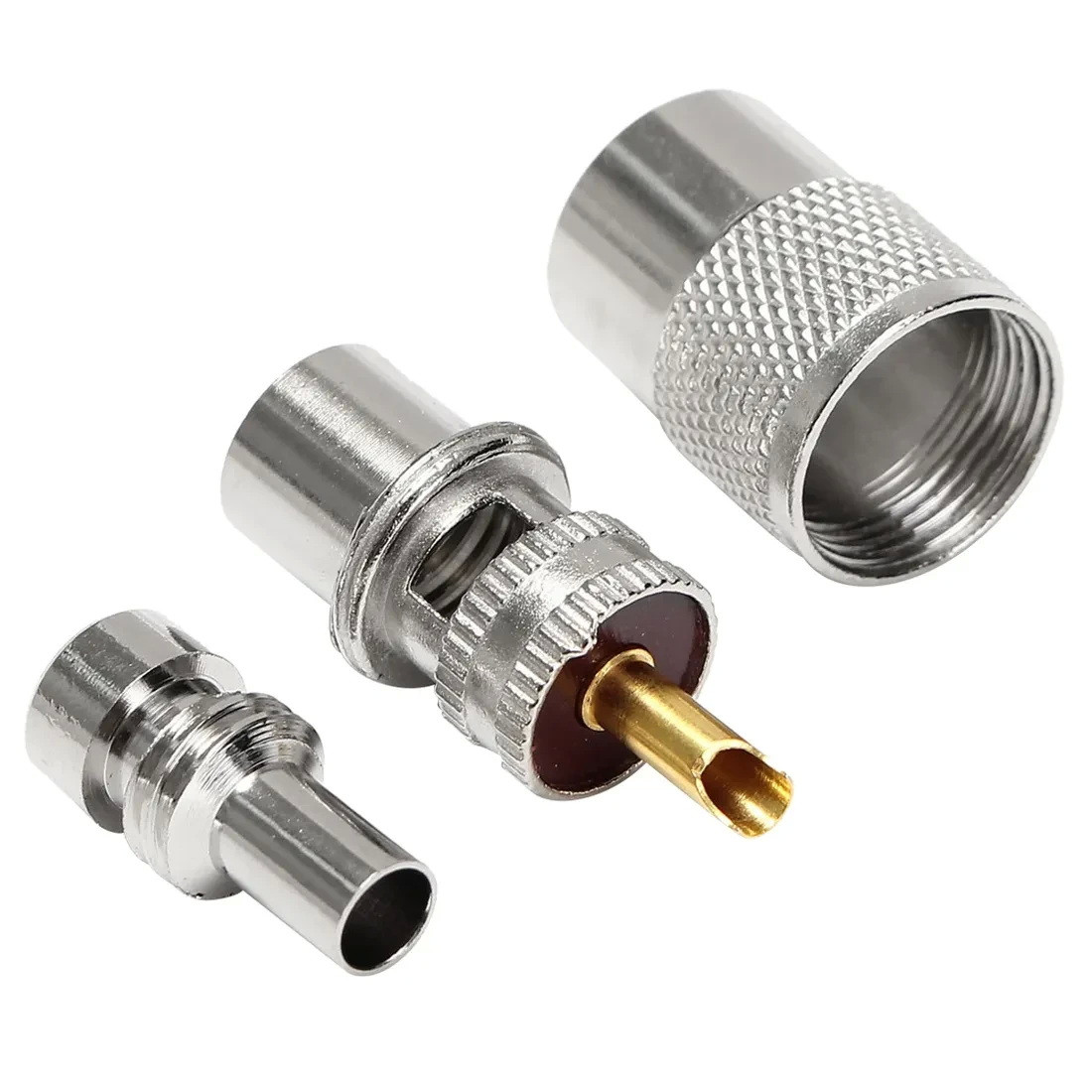 Разъем UHF Male (папа, штекер) PL259, UHF-PL на кабель до 6 мм RG8X ...