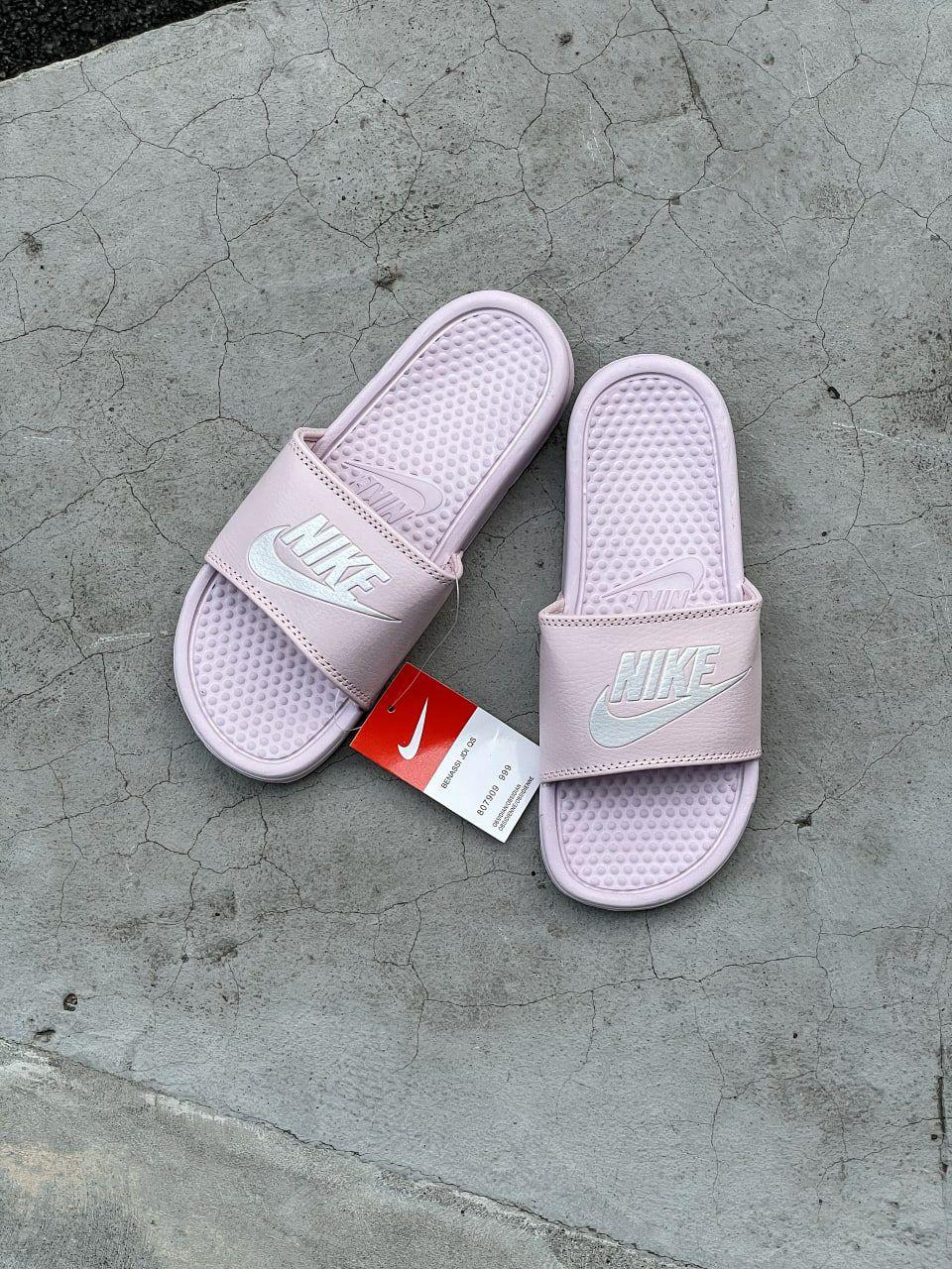 Купити Пляжні Тапочки Жіночі Рожеві Найк Nike Шльопанці Літні Для Жінок ...